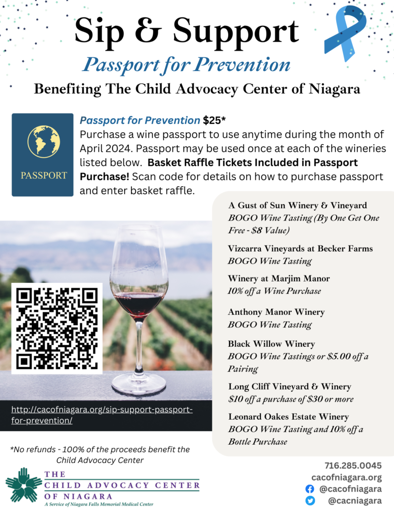 Sip & Support: Passport for Prevention - Child Advocacy Center of Niagara